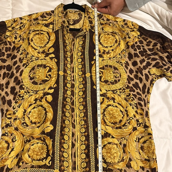 Versace | Shirts | Vintage Gianni Versace Silk Leopard Animal Print ...